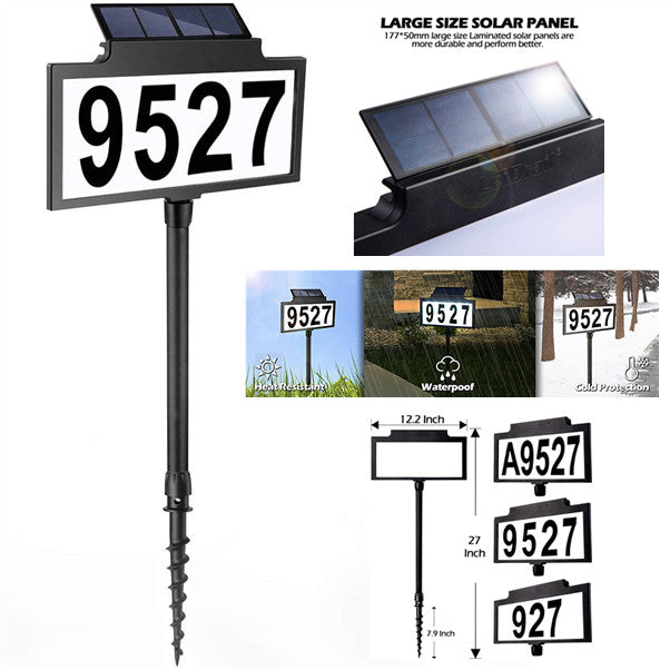 Solar Lights | Solar Light Address Sign | Solar House Number| LeiDrail ...